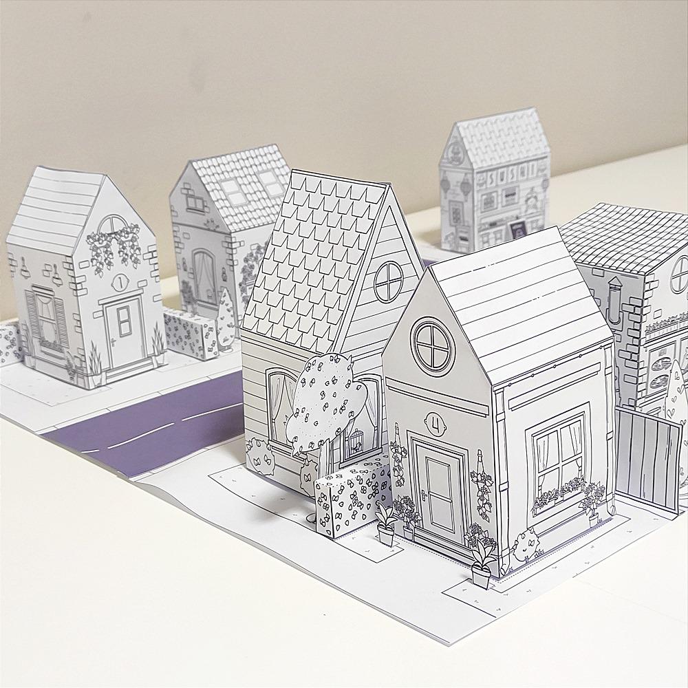 Printable Paper City Craft Set | DIY 3D Mini Town for Kids | Instant ...