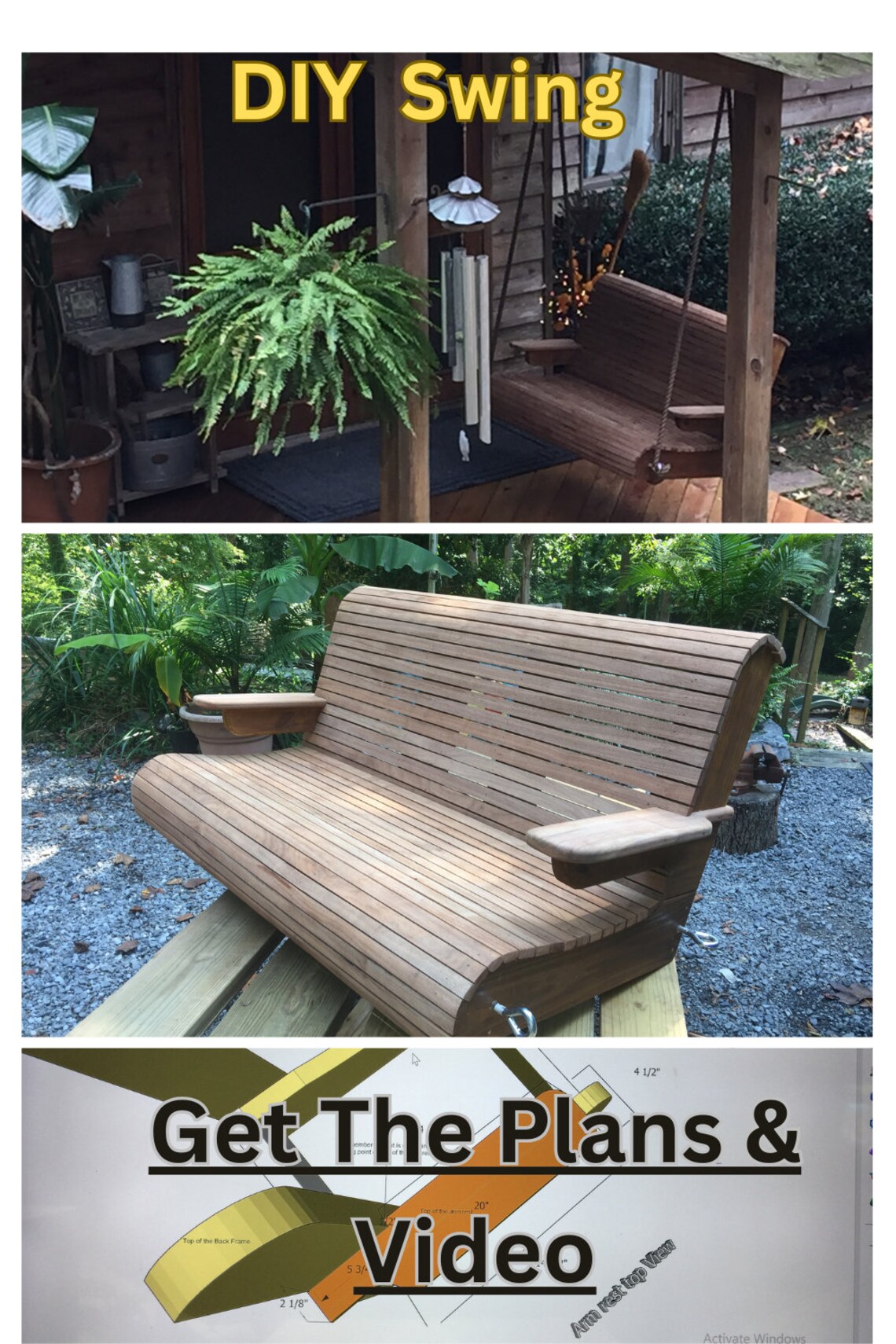 Swing Bench Plans and Step by Step Instructional Video - Etsy