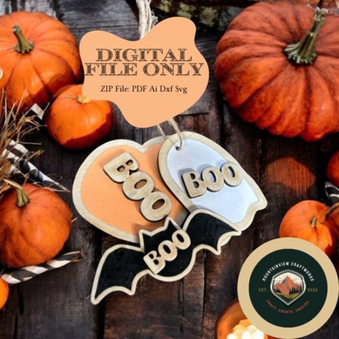 Fall Halloween DIGITAL DOWNLOAD FILE Custom Halloween Fall Decor, Boo ...