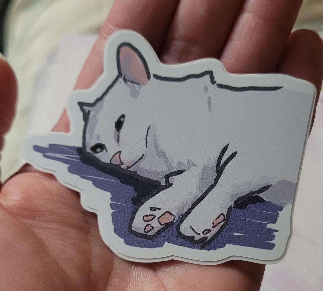 Sad Cat Sticker - Etsy