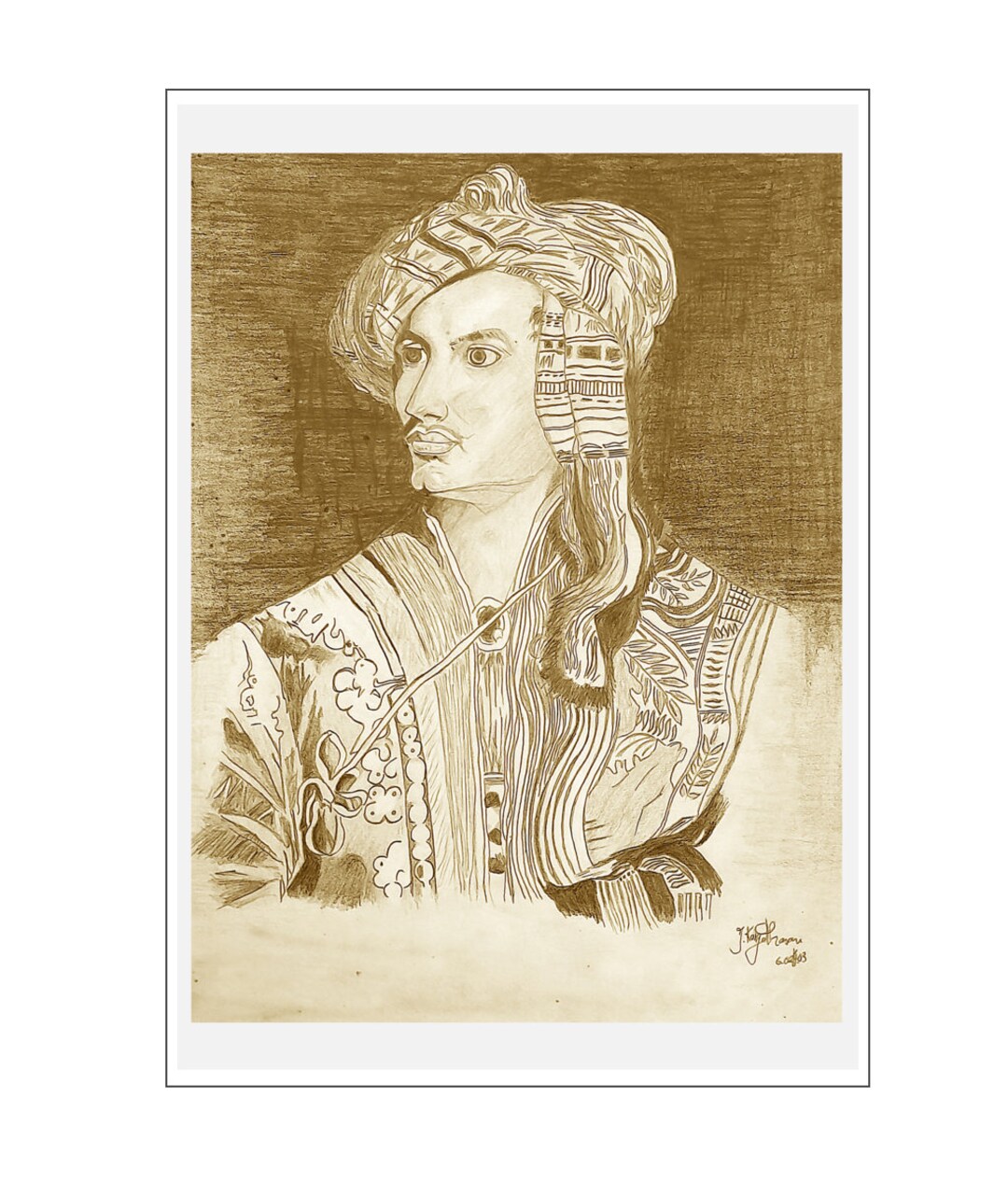 Lord Byron in Albanian Dress Created by UK Artist JK, Handmade, New ...