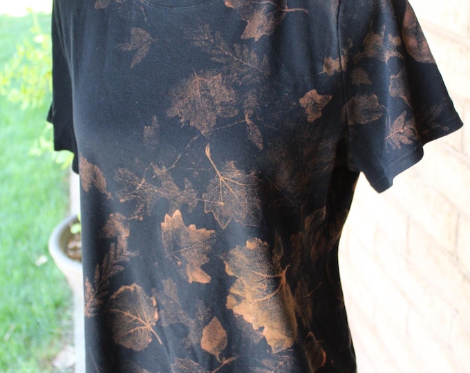 Bleach Painted Moth Shirt: Hand-painted Black Unisex Tee, Medium - Etsy