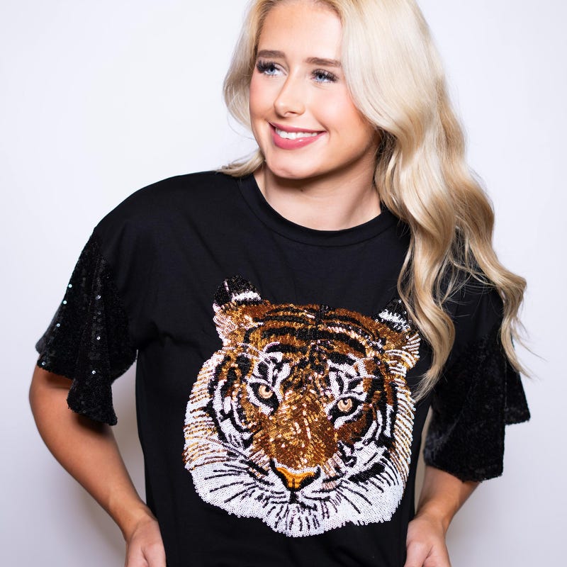 Sequin Tiger Shirt - Etsy