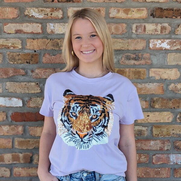 Sequin Tiger Shirt - Etsy