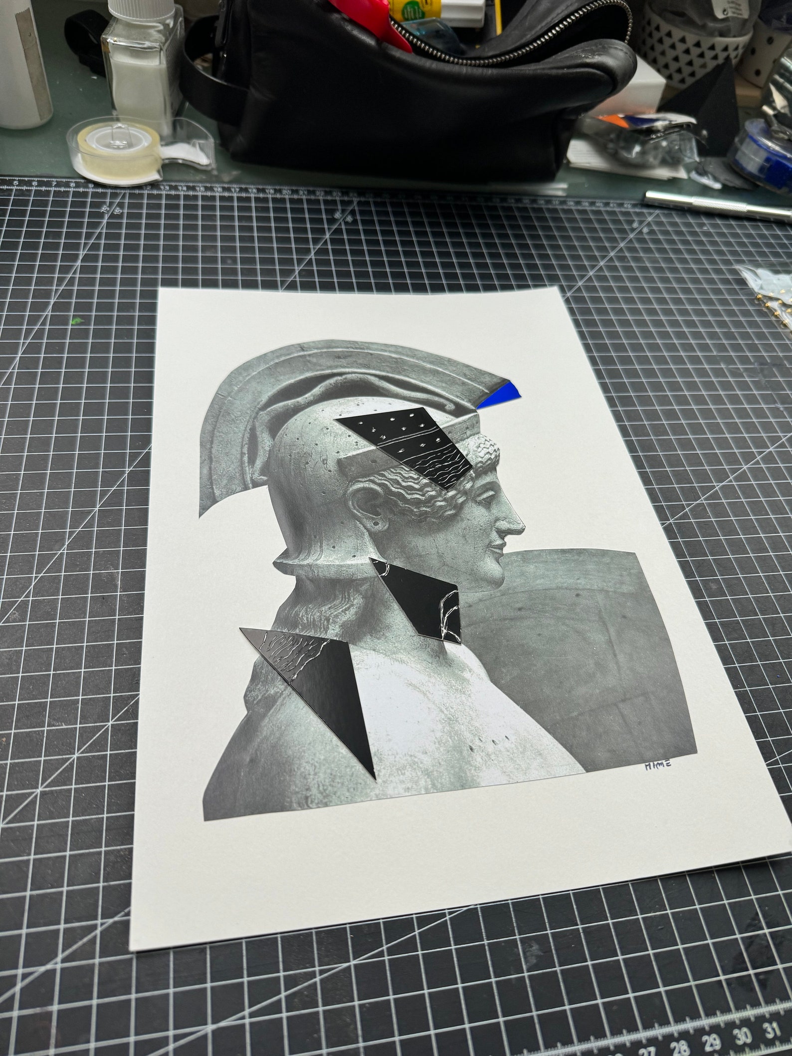 Peace Knight - A4 Paper Collage - Etsy
