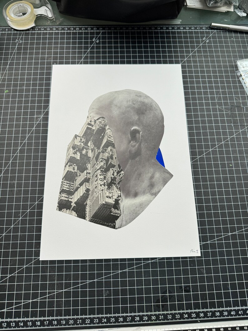 In the City - A4 Paper Collage - Etsy