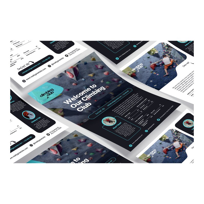 FLYERS | Climbing Gym Digital Marketing Template, Outdoor Business ...