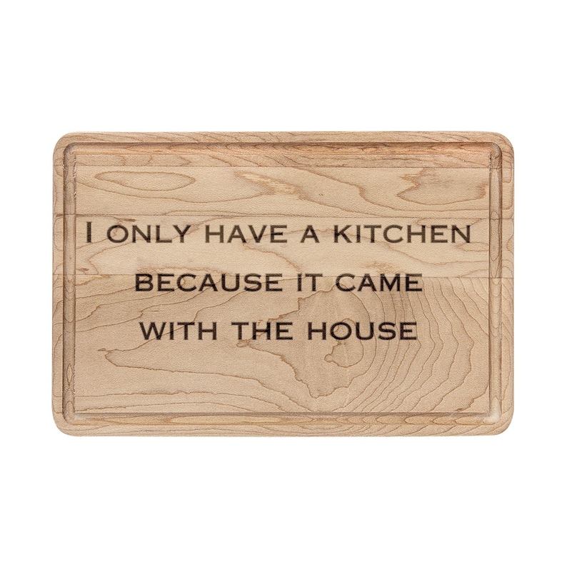 People Who Don't Like Cooking Wooden Cutting Board | Engraved Two-tone ...