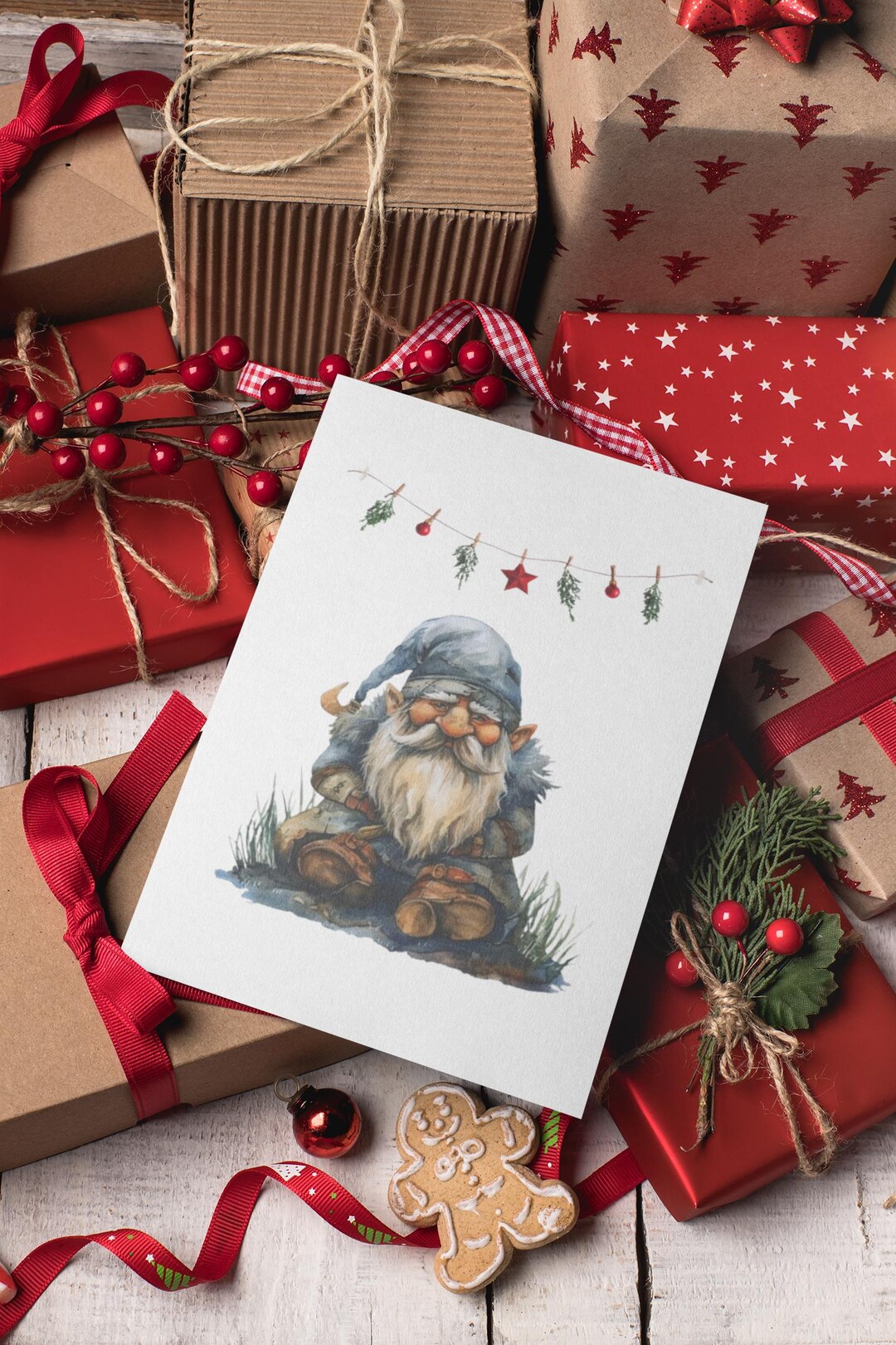 Father Elf Christmas Cards | Whimsical Holiday Card Set - Etsy