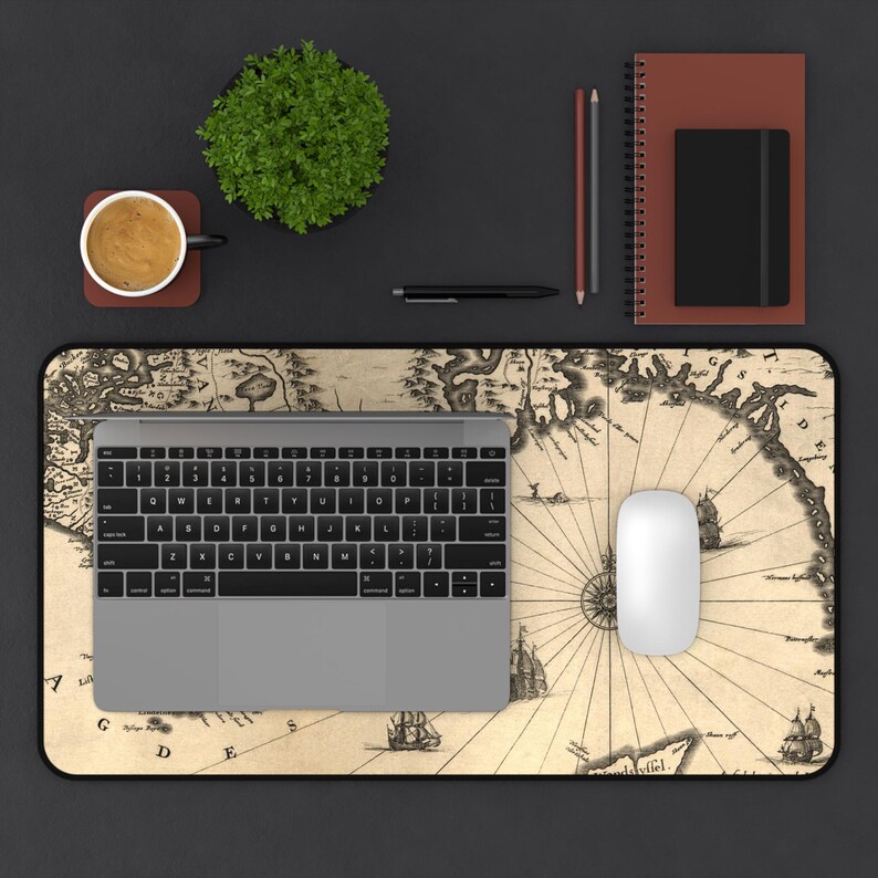 Desk Mat, Ancient Viking Map, Norse Map Desk Pad, Viking Desk Blotter ...