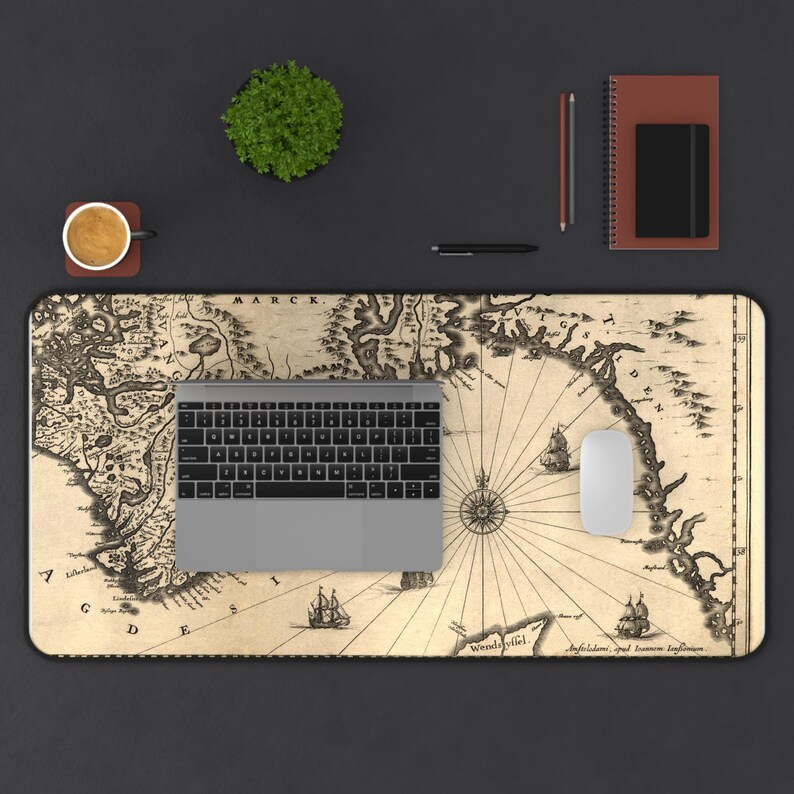 Desk Mat, Ancient Viking Map, Norse Map Desk Pad, Viking Desk Blotter ...