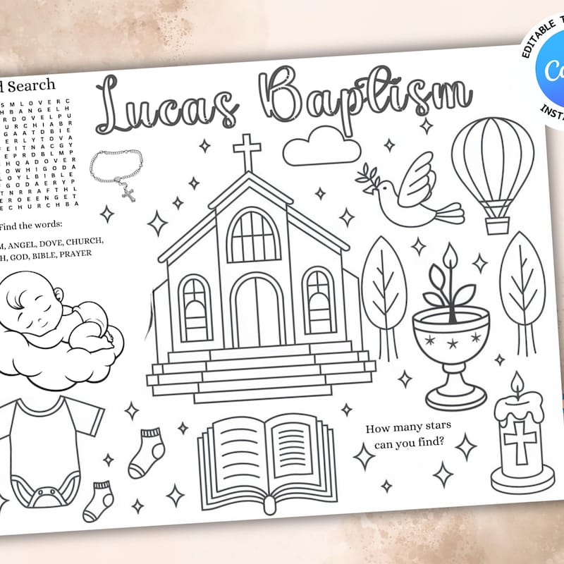 Baptism Activity Favors - Etsy UK