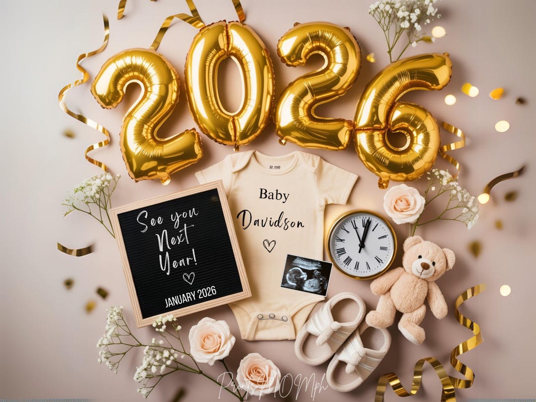 2026 New Year Baby Announcement New Year Pregnancy Announcement New ...