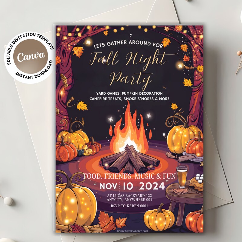 Fall Invitations - Etsy