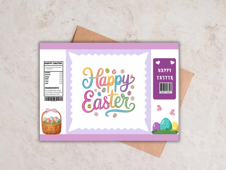Editable Chip Bag Template Easter Chip Bag Template Kids Party Favor ...