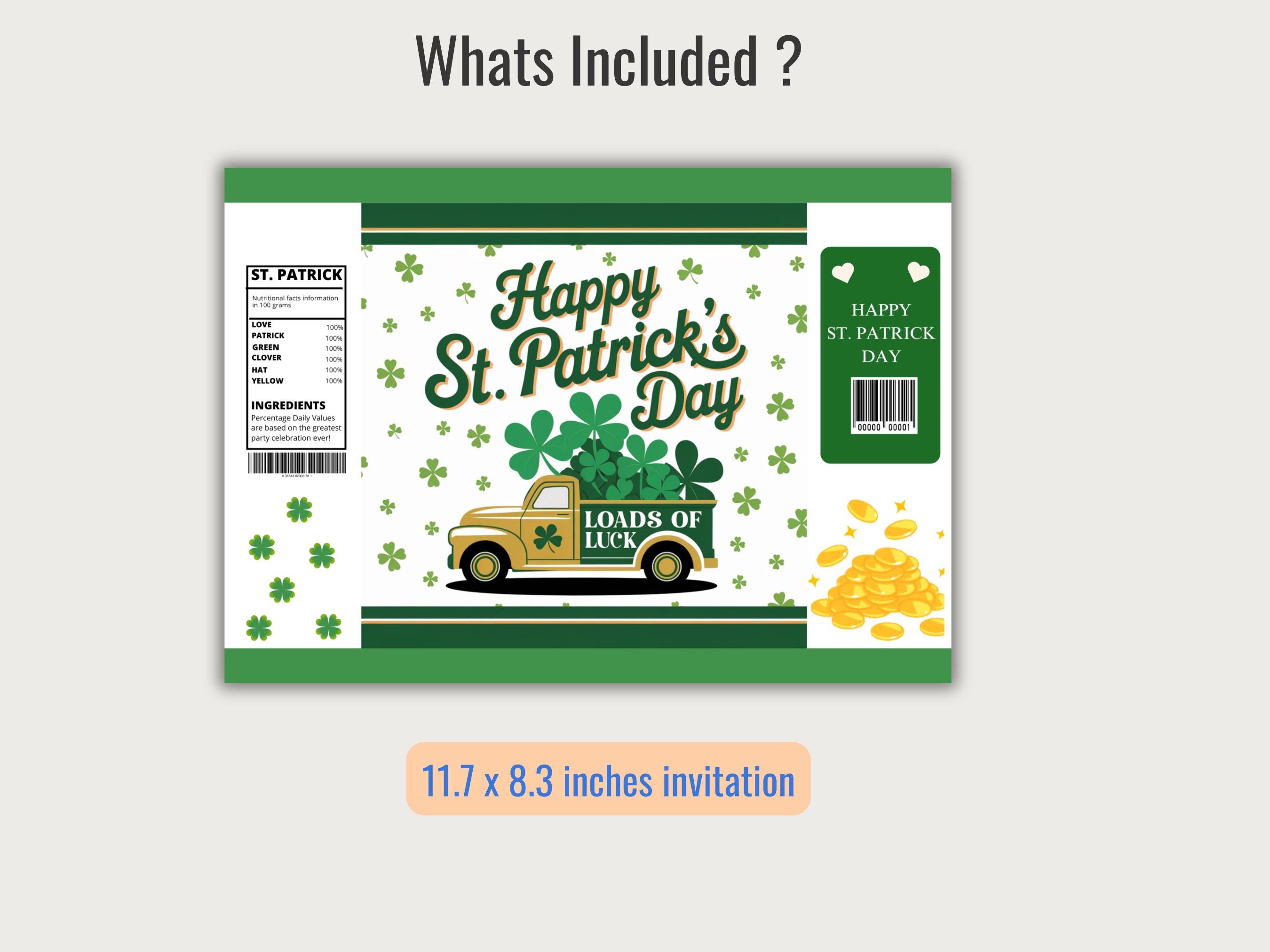 Editable Chip Bag Template St. Patricks Chip Bag Template Kids Party ...