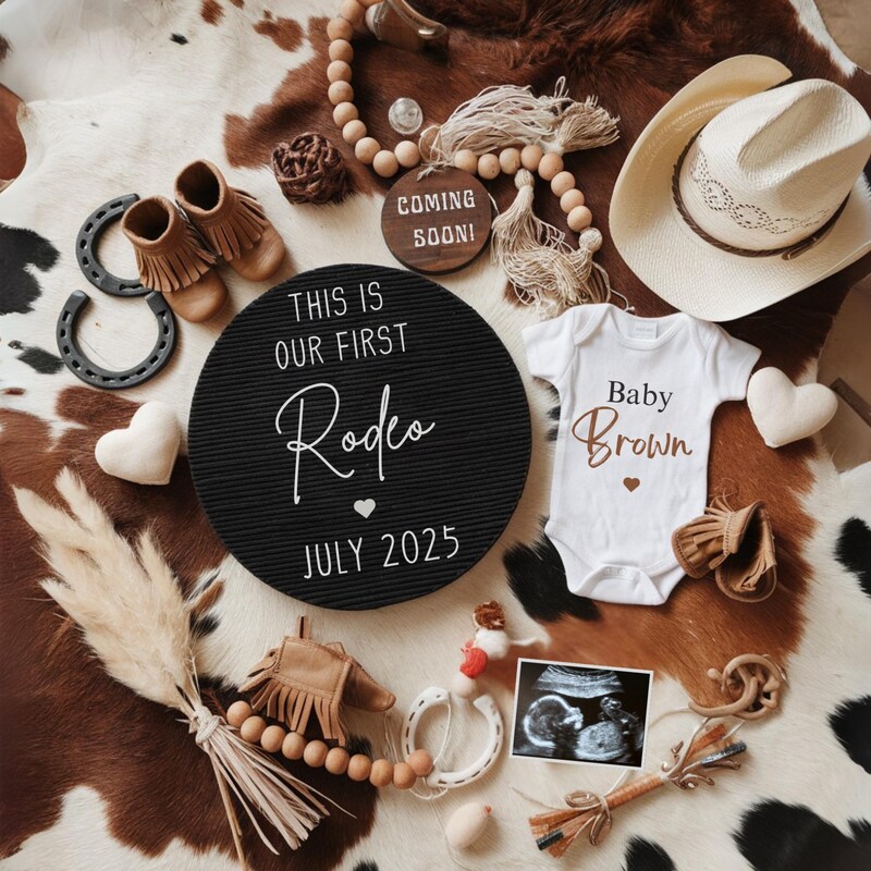 Western Baby Announcement - Etsy