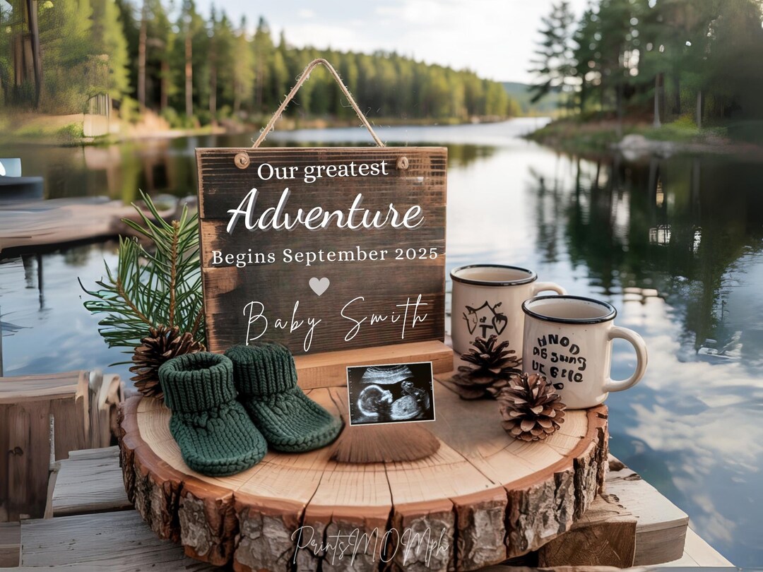 Adventure Pregnancy Announcement Template Camping Pregnancy ...