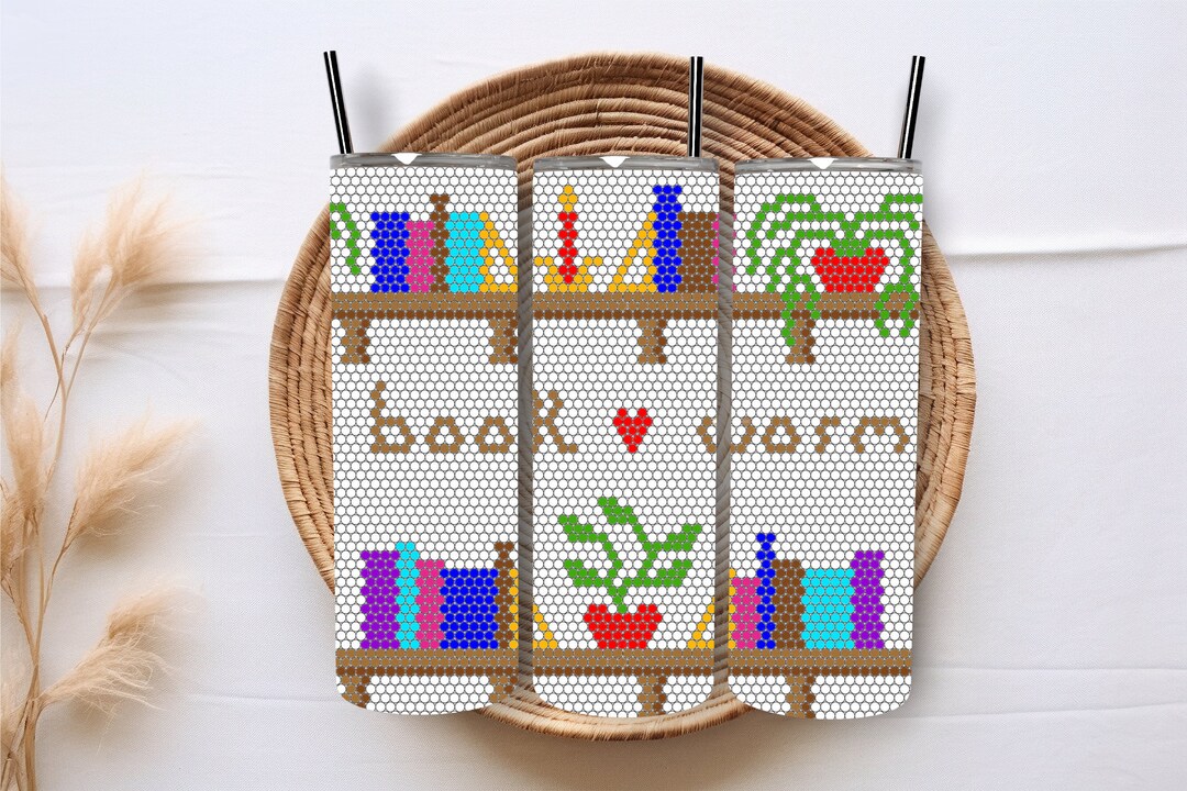 Rhinestone 20oz Tumbler Pattern 4mm Bookworm - Etsy