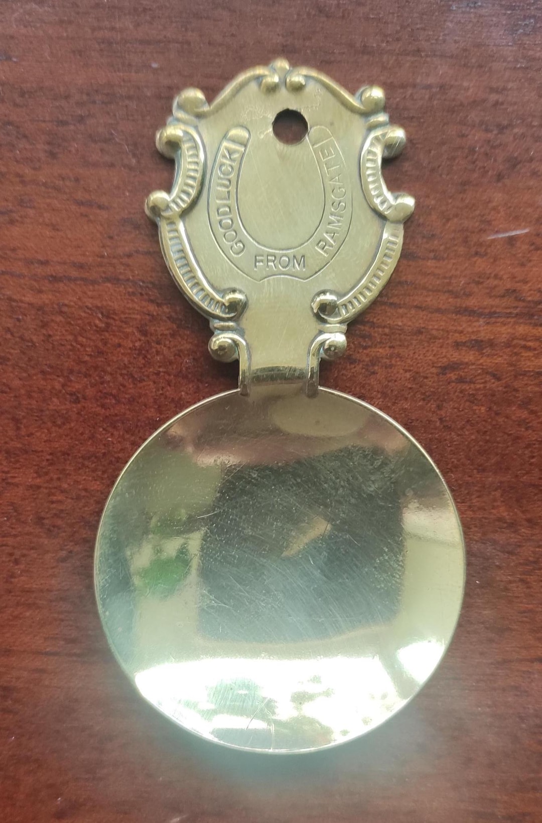 Victorian Brass Tea Caddy Spoon – Good Luck Horseshoe – Ramsgate ...