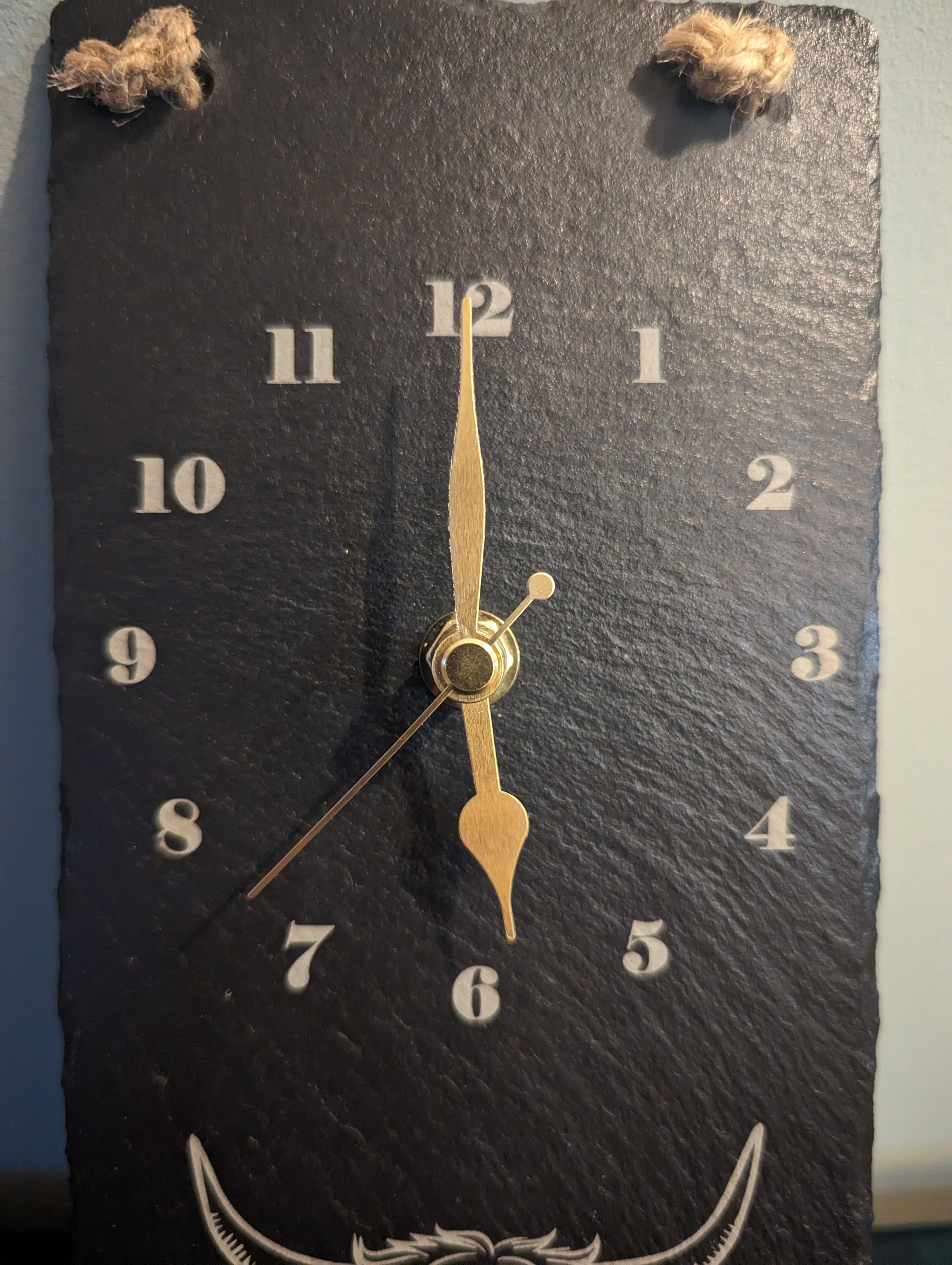 Laser Engraved Highland Cow Hanging Slate Clock | A Lovely Gift for the ...