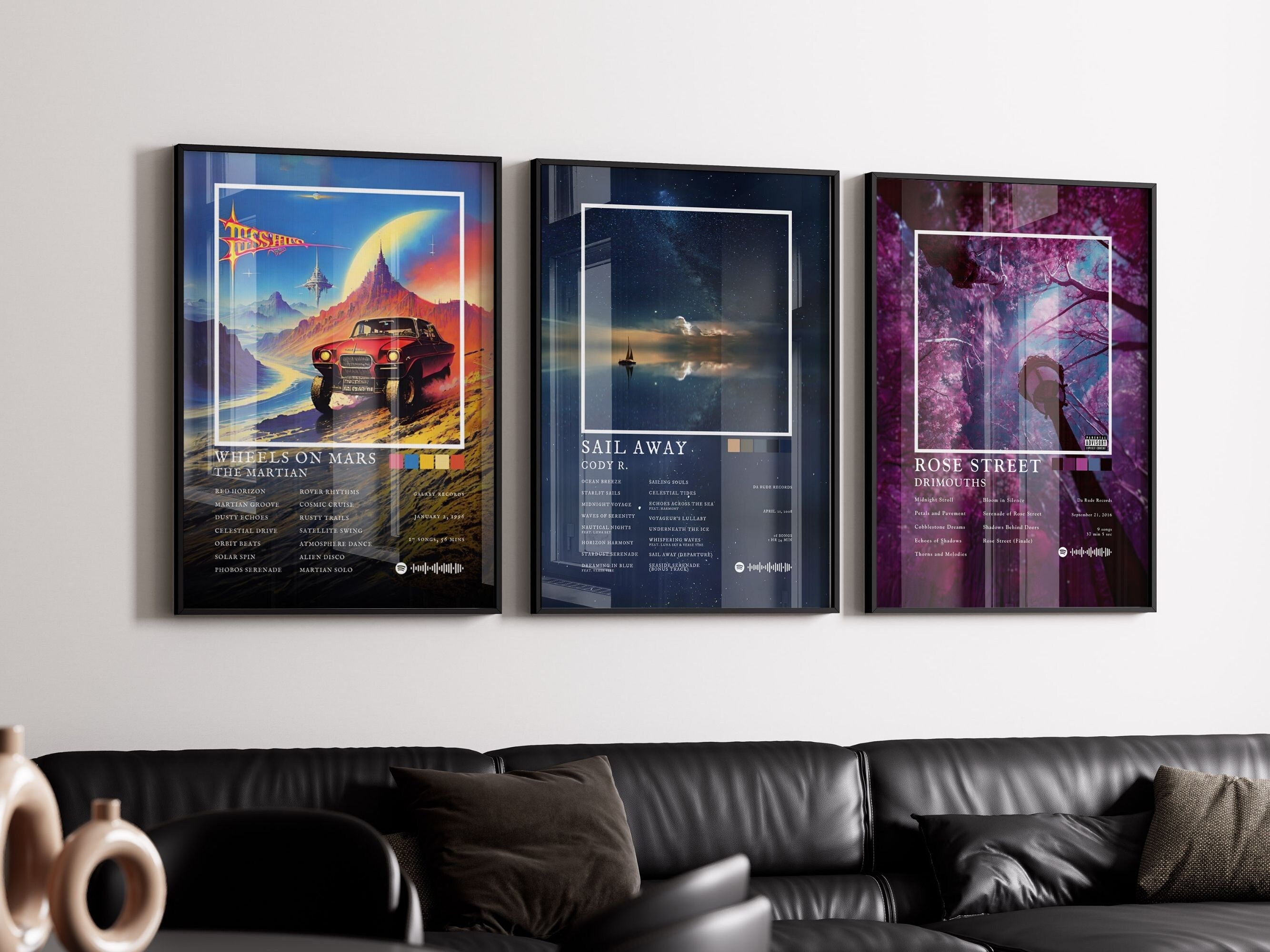Sets of Album Cover Posters Custom Album Cover Poster Tracklist Poster ...