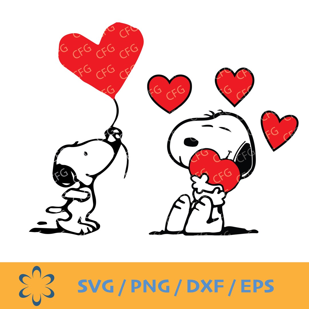 Snoopyy Valentine Svg Bundle , Valentine Snoopy Svg, Peanut Svg, Love ...