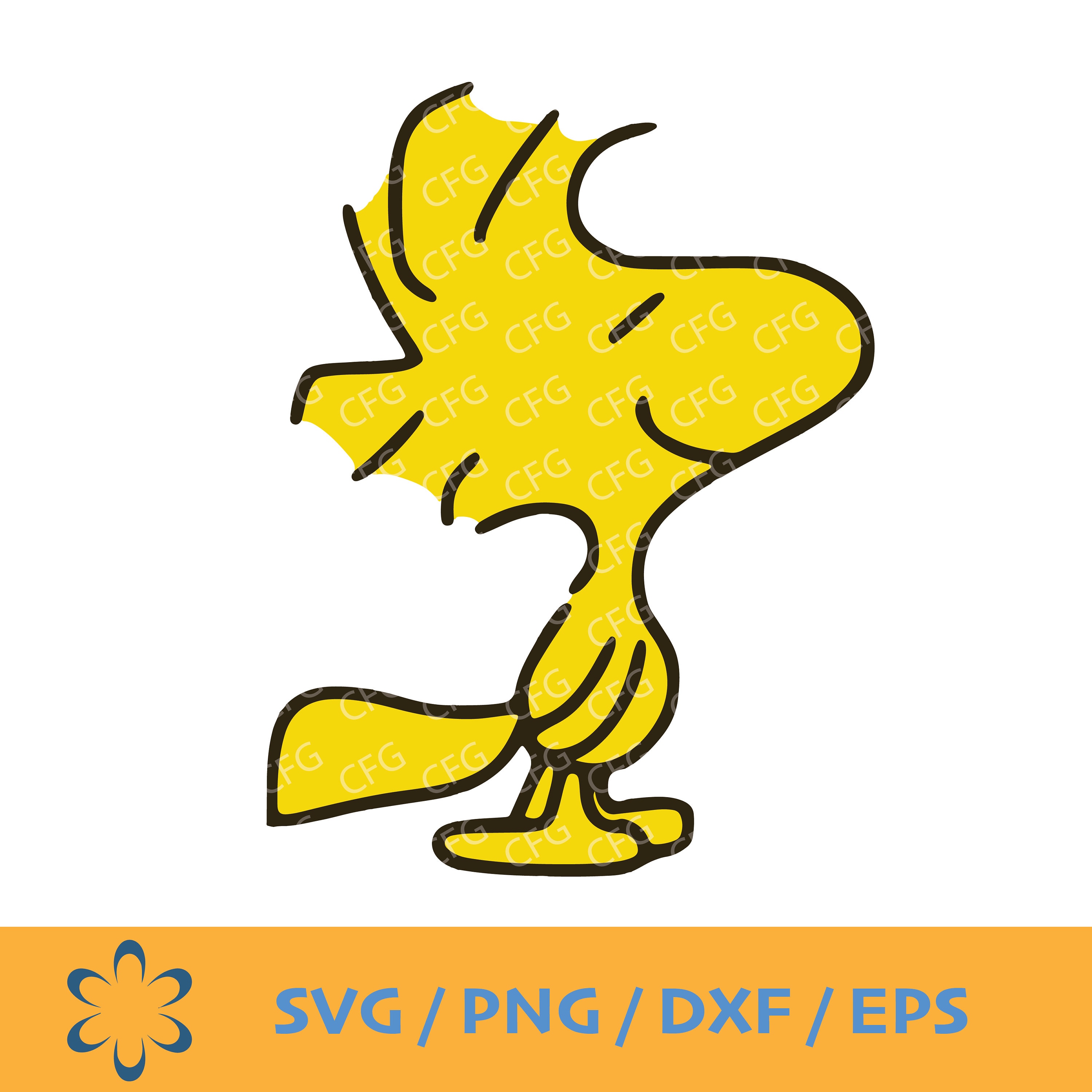 Woodstock SVG PNG DXF, Snoopyy Svg, Peanut Svg, Snoopyy Clipart ...