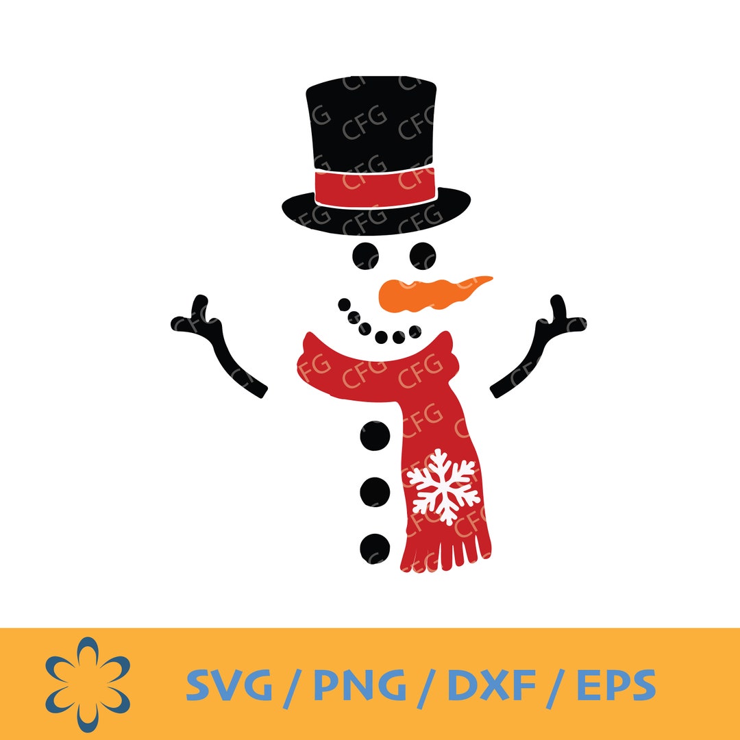 Snowman Face Svg, Snowman Svg, Snowman Clipart Christmas Svg Snowman ...