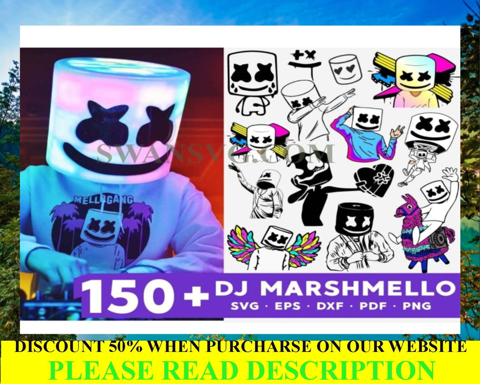 150 Bundle Marshmello SVG, Trending Svg, Marshmello DJ Svg - Etsy