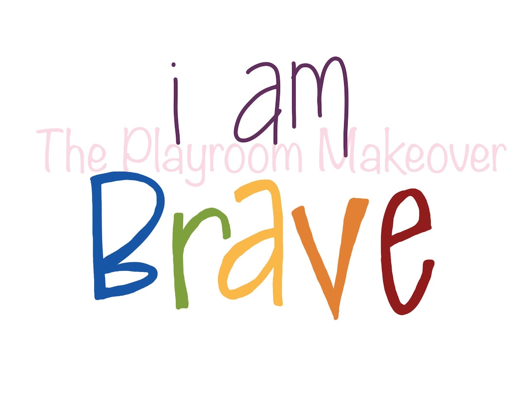 I Am Brave - Positive Affirmation Wall Art - Etsy