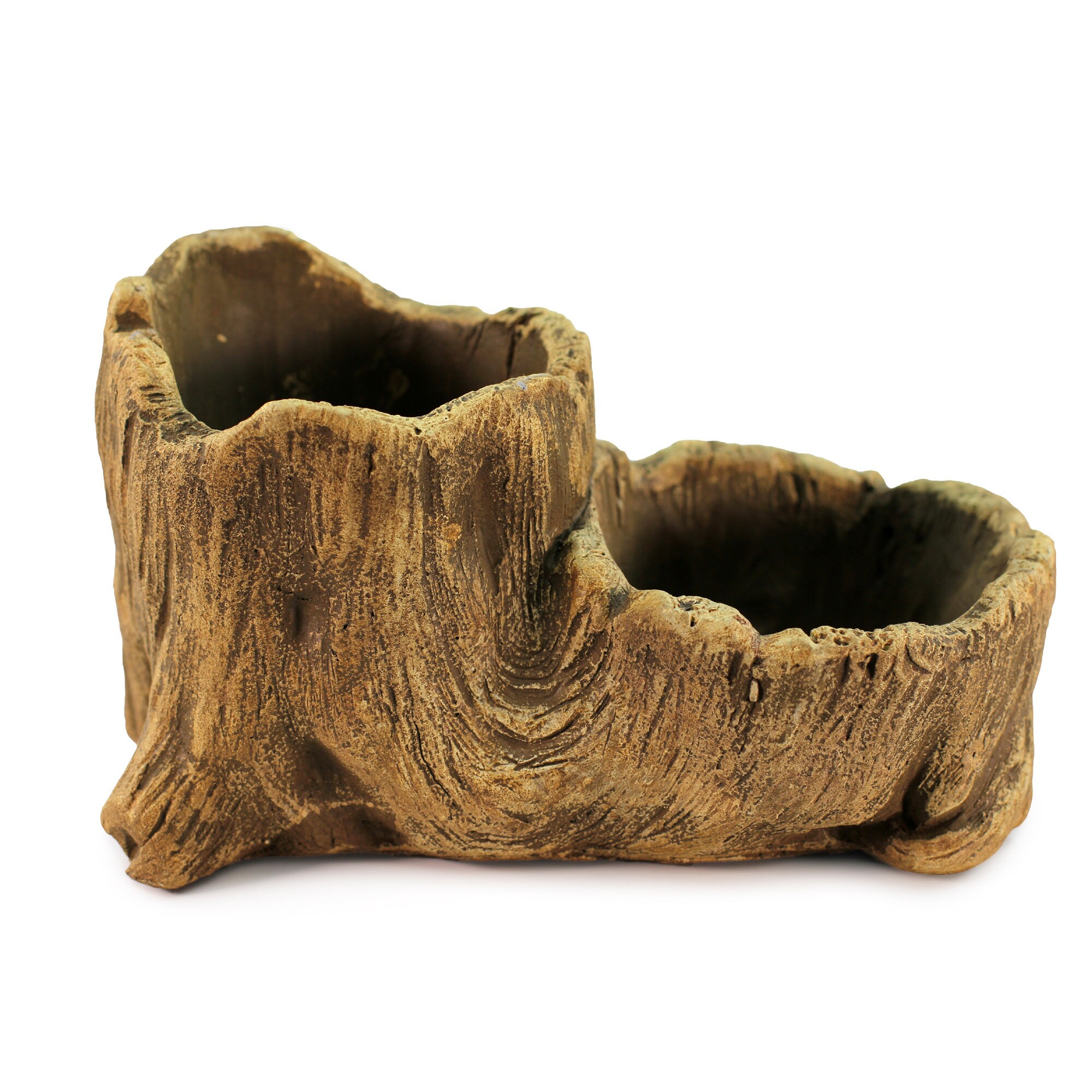 Ceramic Wood Plant Pot Indoor Wood Planter Pot Unique Log Planter ...