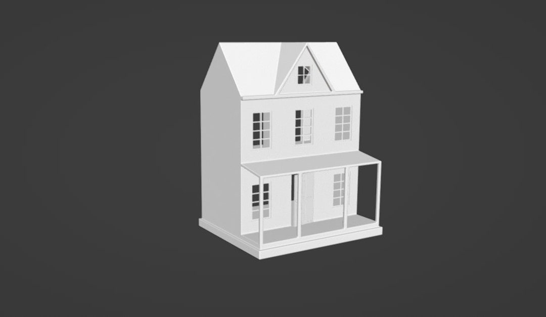 Dollhouse Miniature 1:24 Dollhouse - Instant Download STL File Pre ...