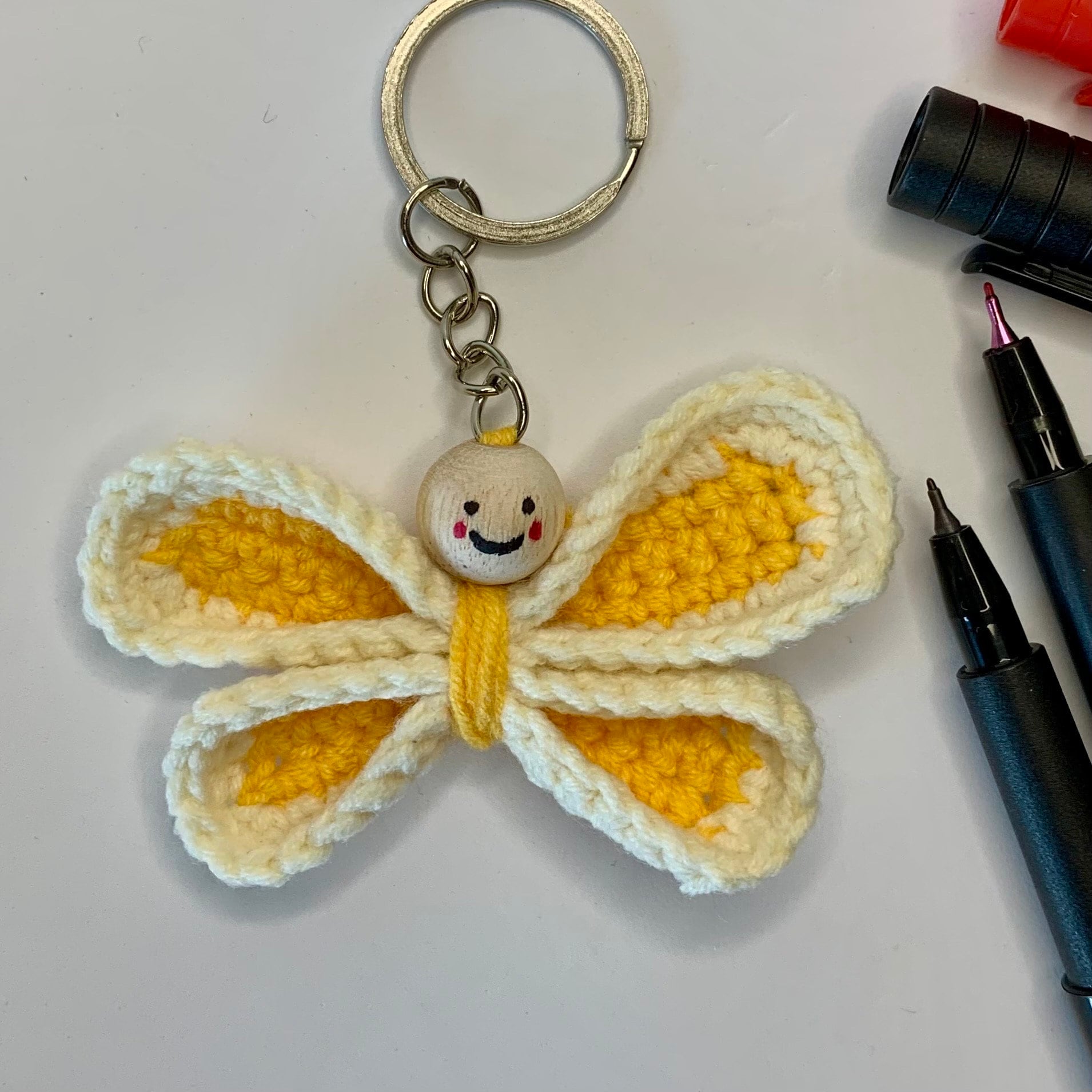Crochet Butterfly Pattern, Butterfly Keychain, Gift for Her, Gift for ...