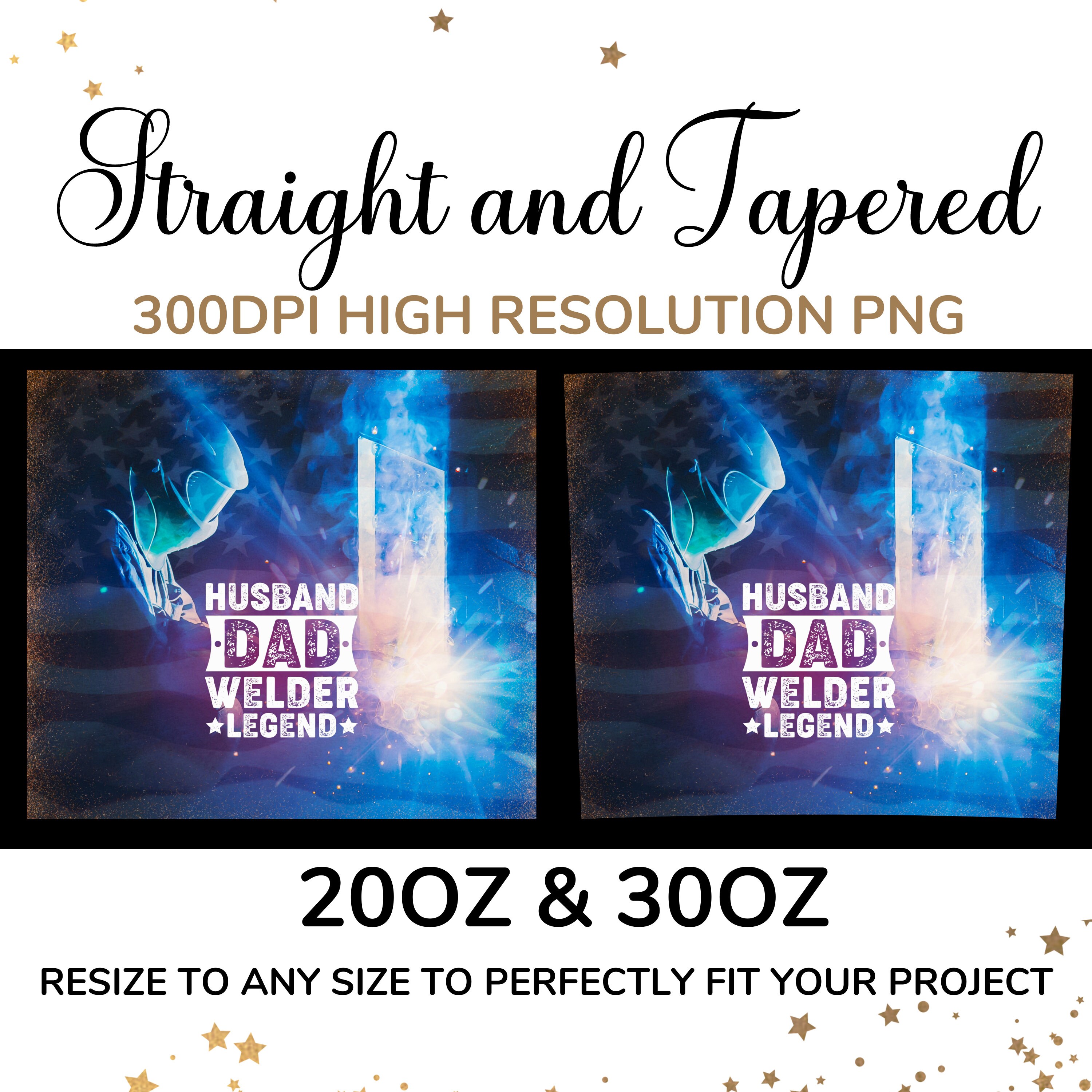 Welder Dad Life 20 Oz Skinny Tumbler Wrap, Metalworker Legend ...