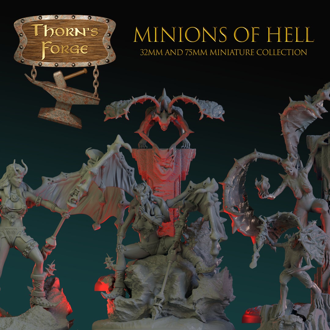 Minions of Hell : A 32mm / 75mm Fantasy Miniature Collection STL Files ...