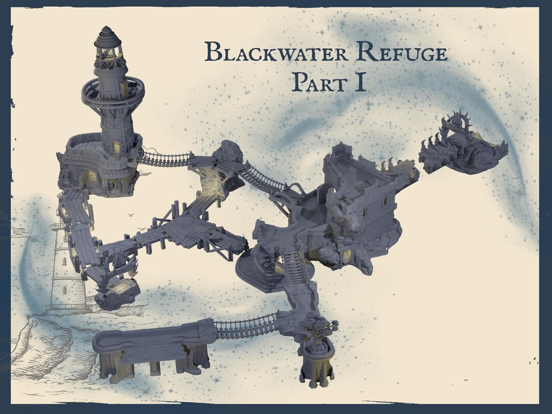 Blackwater Refuge Part I: A 28mm/32mm Modular Terrain (STL Collection ...