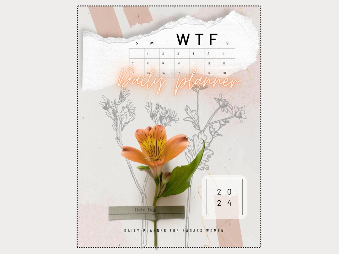 2024 WTF Journal Digital, Printable, for Tracking Your Daily Activities ...