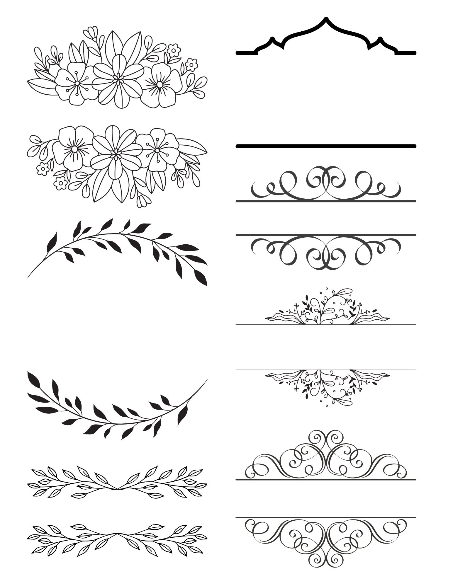 Doublesded Dividers SVG BUNDLE - Cut Digital Art Files Download for ...