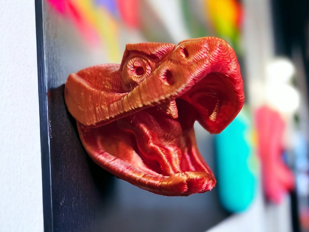 Rattlesnake Head Fridge Magnet With Jaw Movement - Unique 3D Printed ...