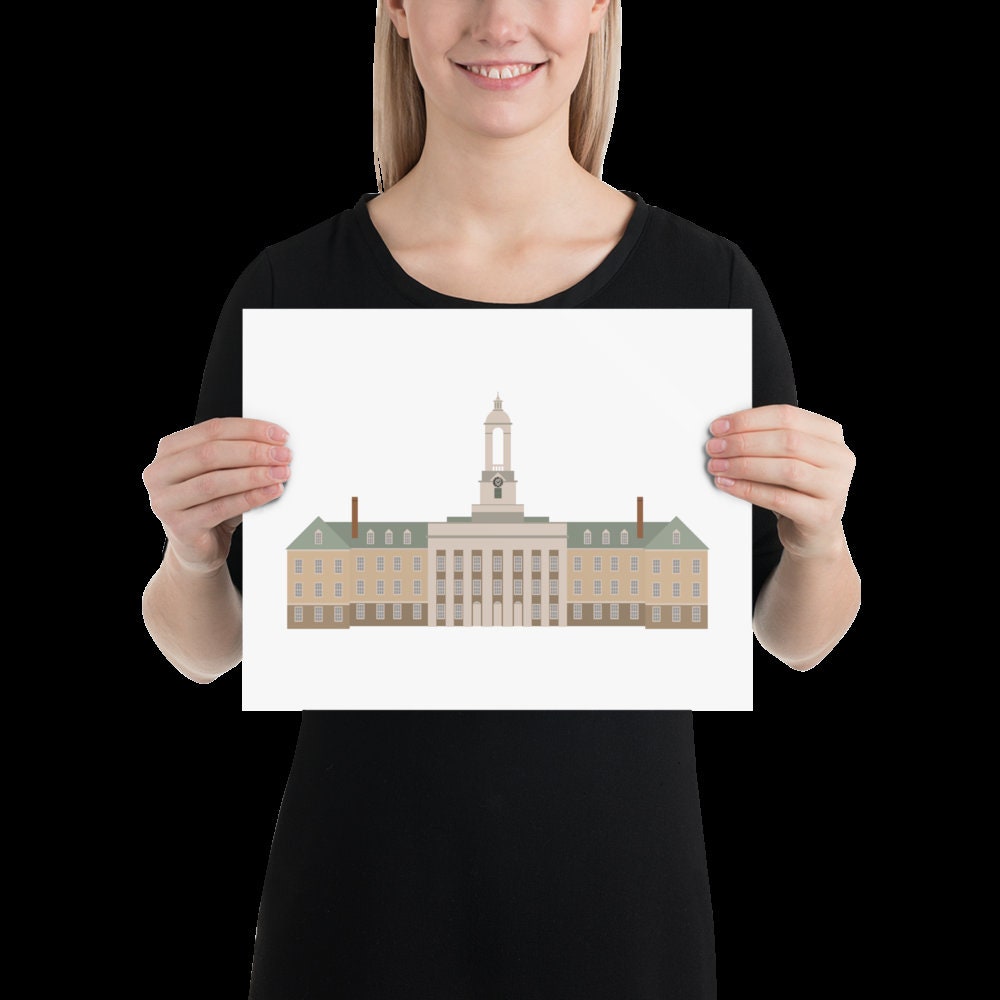Penn State University Poster Old Main Hall Nittany Lions - Etsy