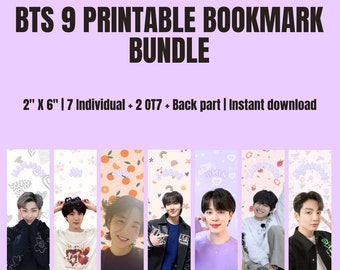 BT21 Bookmark, BTS Bookmark Bundle, Printable Bts Bookmark, Digital ...