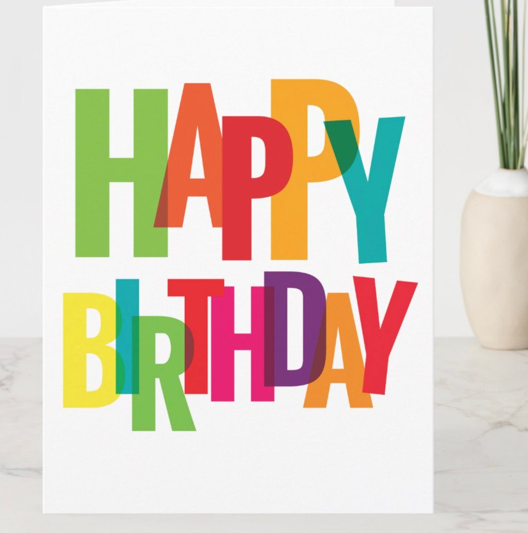 Mega Happy Birthday Card Greeting Cards Cheerful and Bright Birthday ...