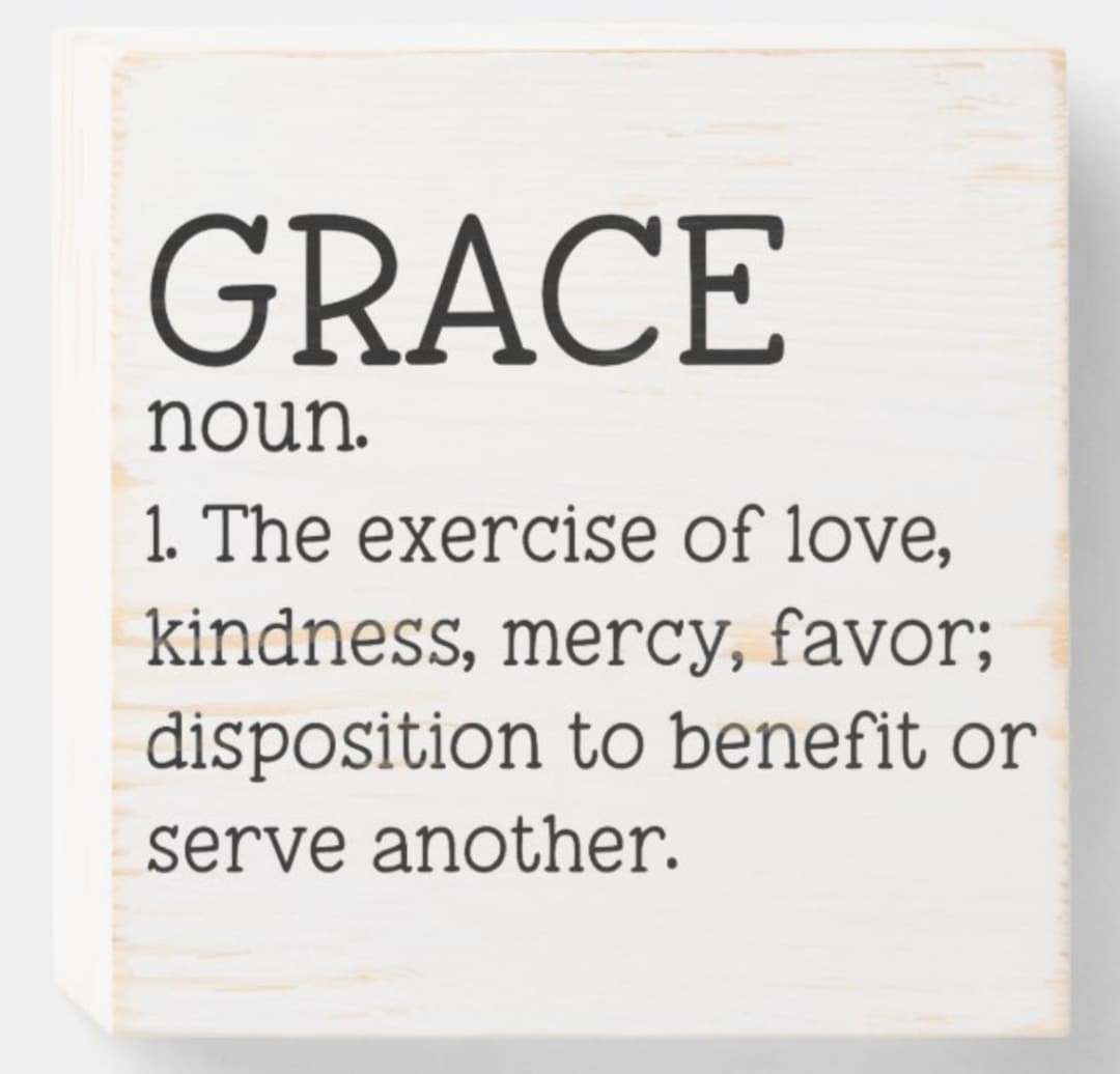 Grace Definition Christian Wall Art Inspirational Wood Box - Etsy