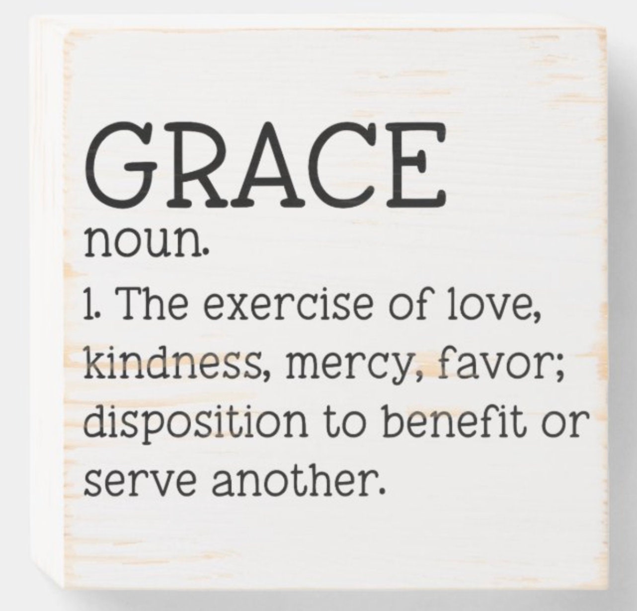Grace Definition Christian Wall Art Inspirational Wood Box - Etsy