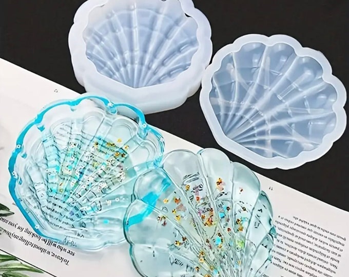 Ocean's Embrace Resin Seashell Silicone Resin Mold A Nautical Treasure ...
