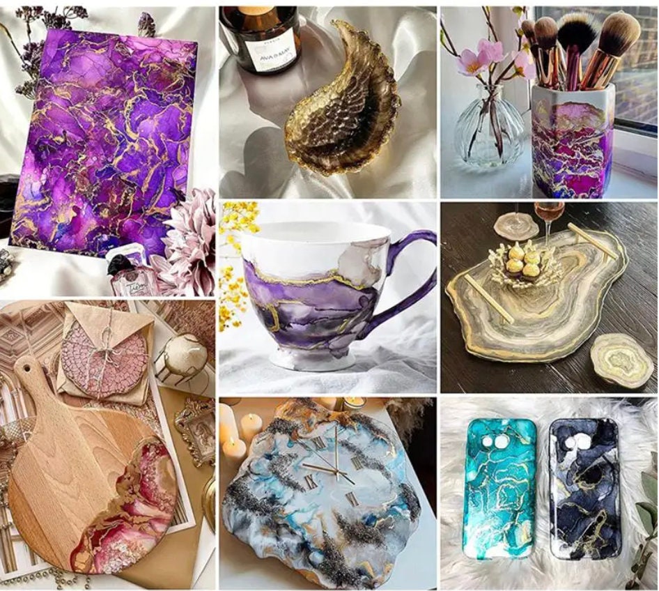 Deep Gold 15ml Metal Resin Pigment for Epoxy Resin Mold Ink Diffusion ...