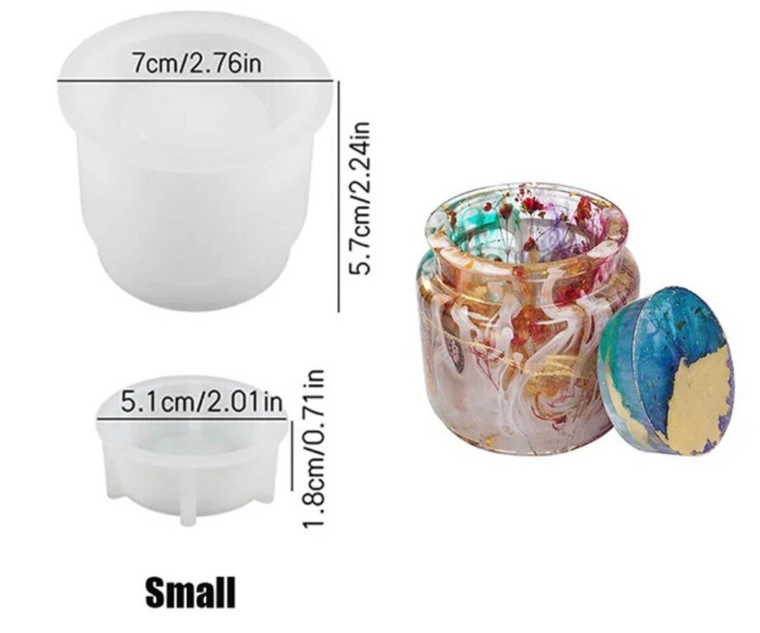 SMALL Diy Crystal Epoxy Resin Storage Jar Mold, Storage Bottle 1 ...