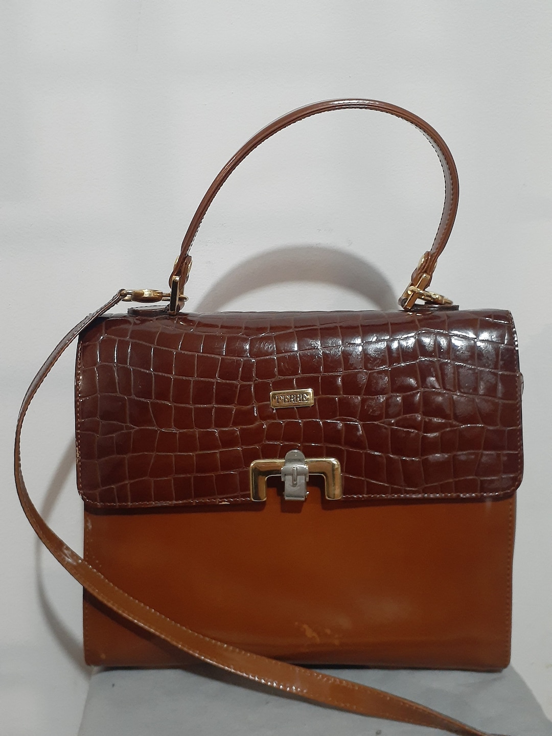 Gianfranco Ferre Vintage Patent Leather Handbag Tote - Etsy