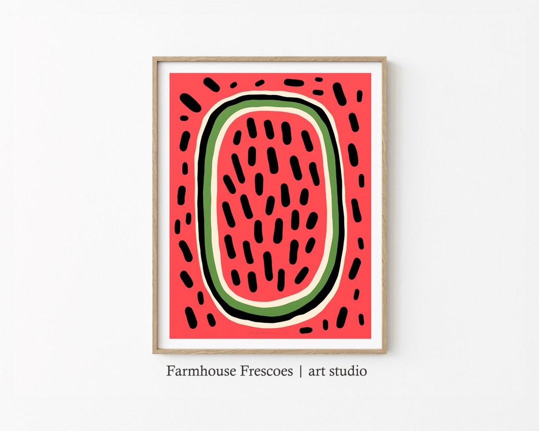 Watermelon Painting Watermelon Art Print Printable Watermelon Art ...
